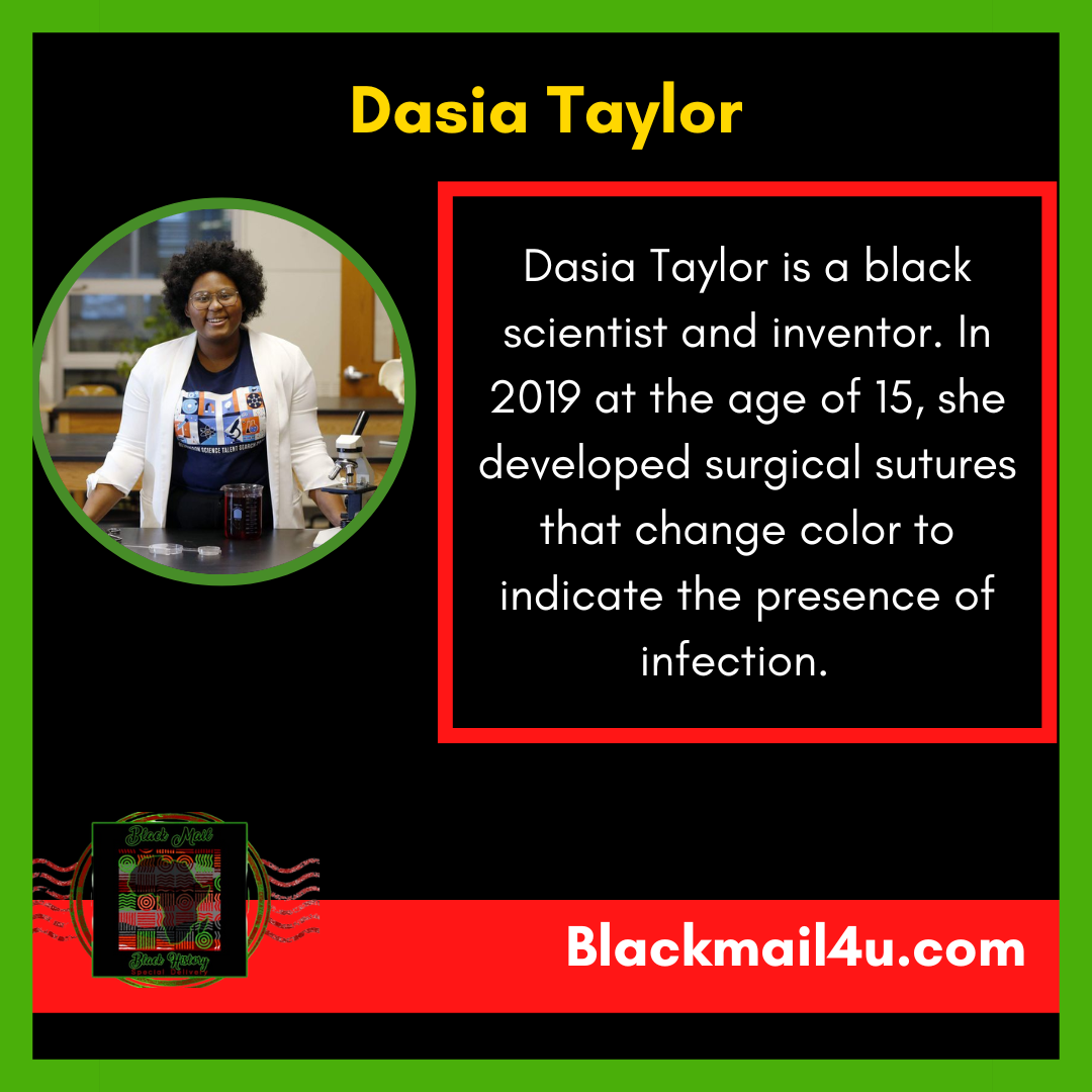Dasia Taylor: Black Scientist Who Invented Dye For Sutures To Detect ...